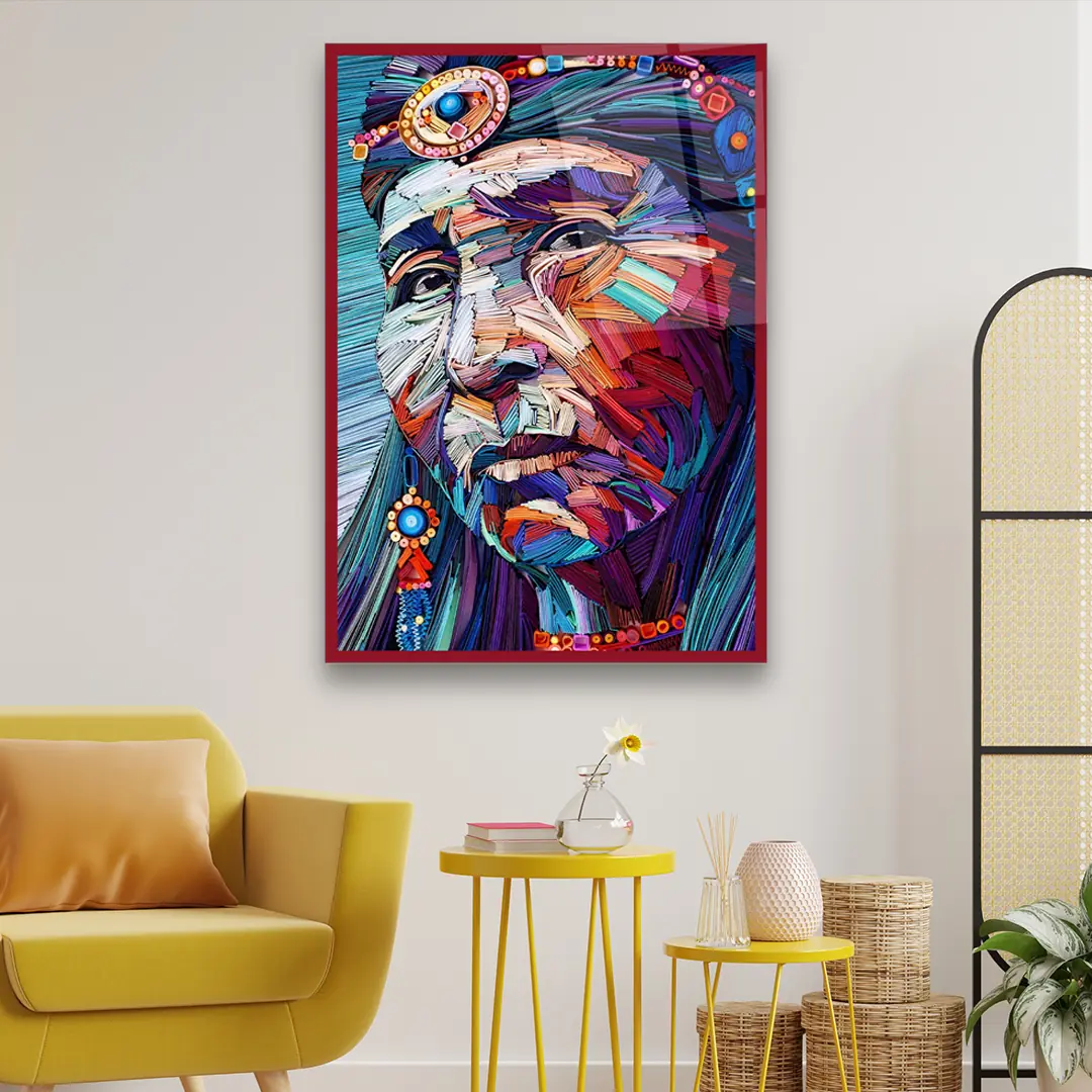 Indian - Vertical Glass Art