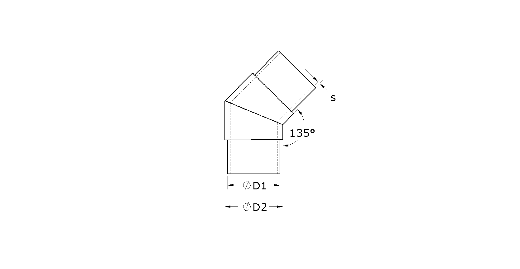 45° Steckfitting in V2A | Akbas24