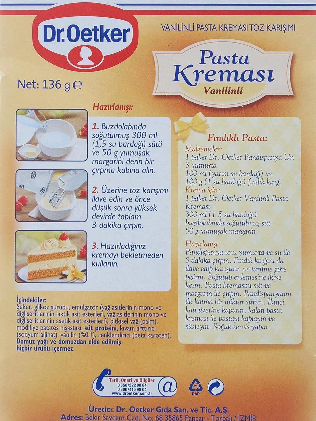 Dr. Oetker | Vanilla Cream 136g