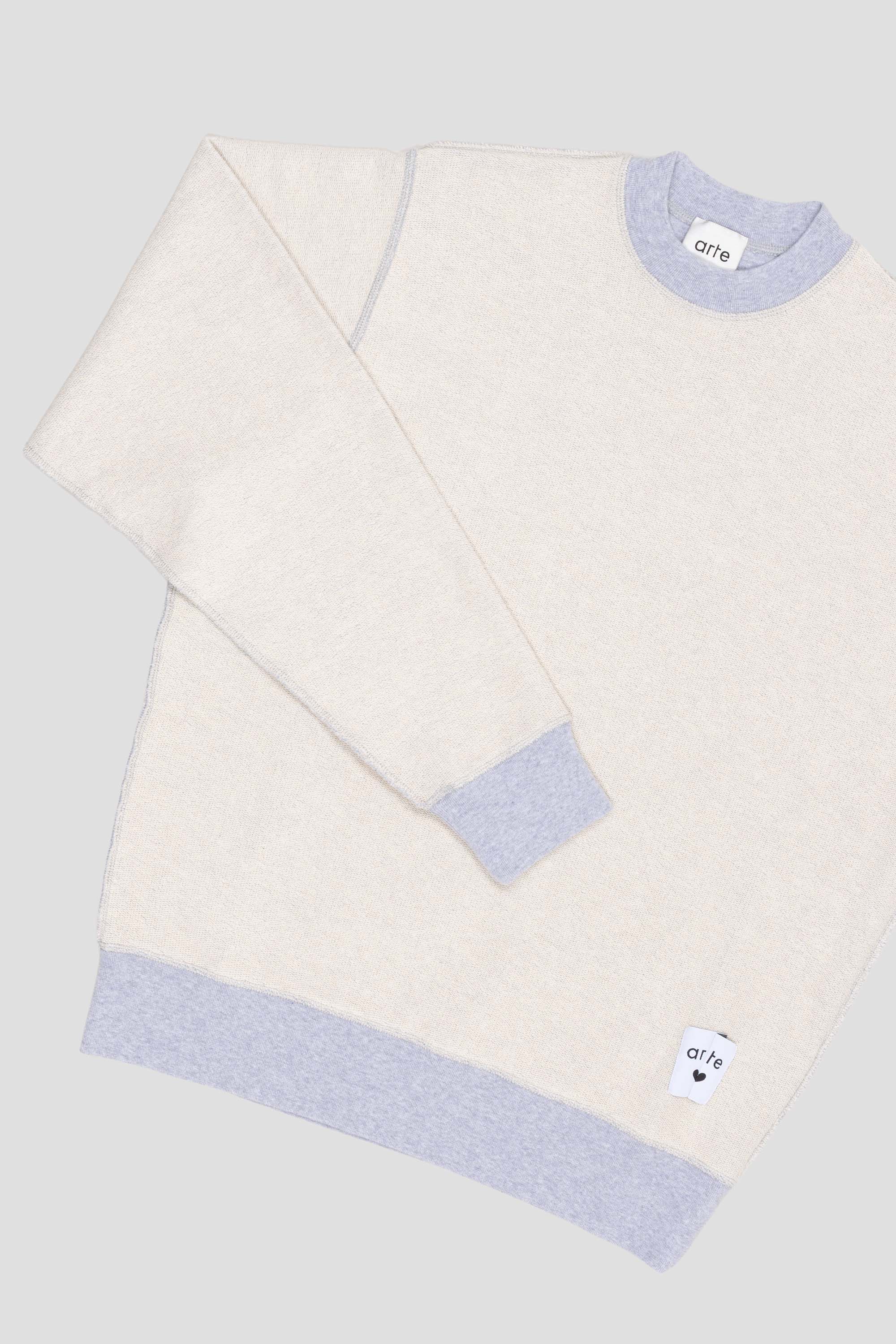 ArteReversible Label Crewneck Grey