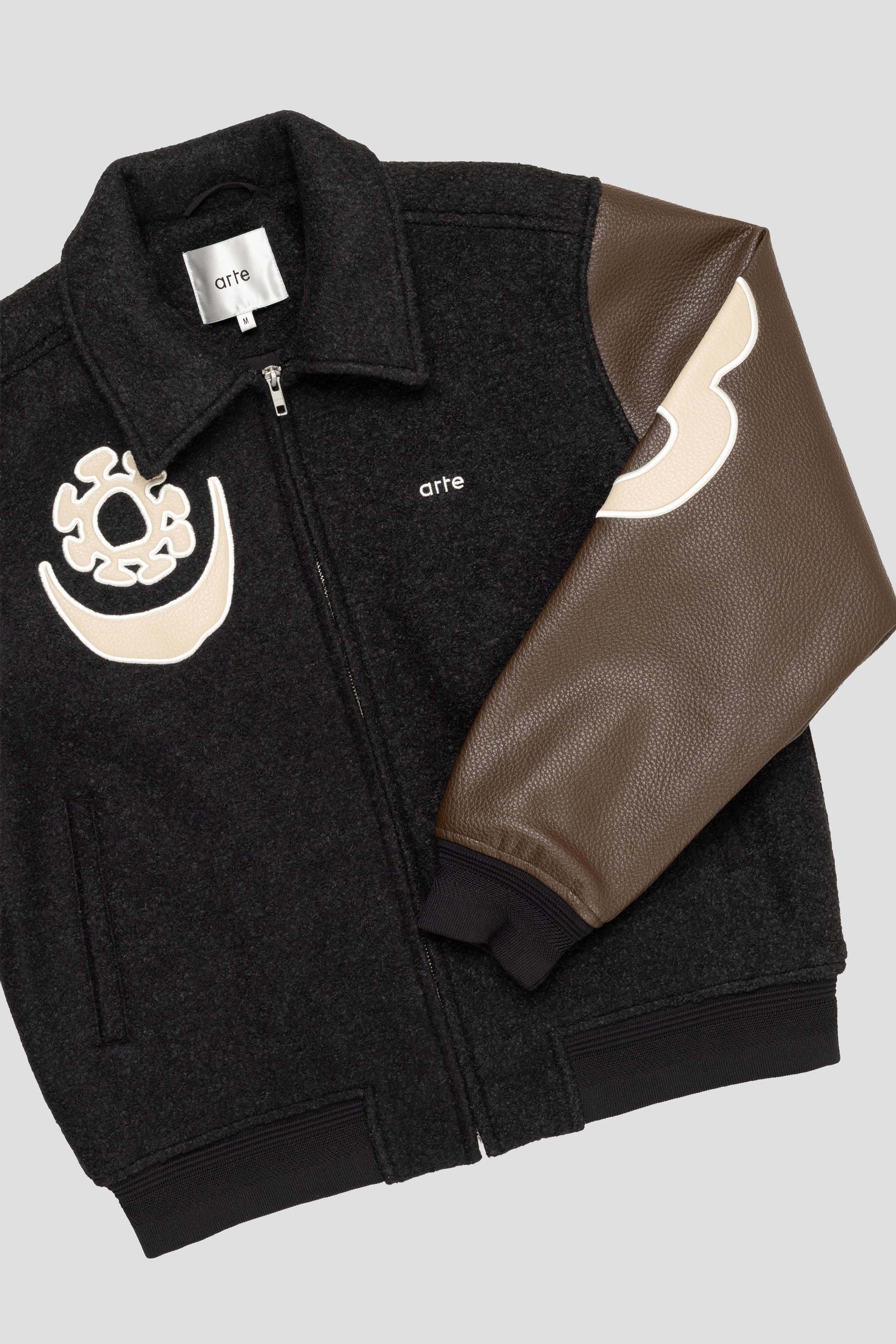 ArteVarsity Jacket Black/Brown